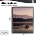 Stupell Industries Tranquil Lake Sunsets Gray Framed Floater Canvas ...
