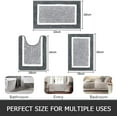 Findosom 3pcs Bathroom Rugs Set with U-Shaped Mat, Non Slip, Quick ...