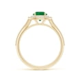 2wist Designs 18K Yellow Gold Plated Round Cut Emerald Green Double ...