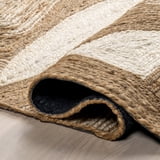 nuLOOM Dalia Jute Abstract Area Rug, 7' 6" x 9' 6", Dalia Natural ...