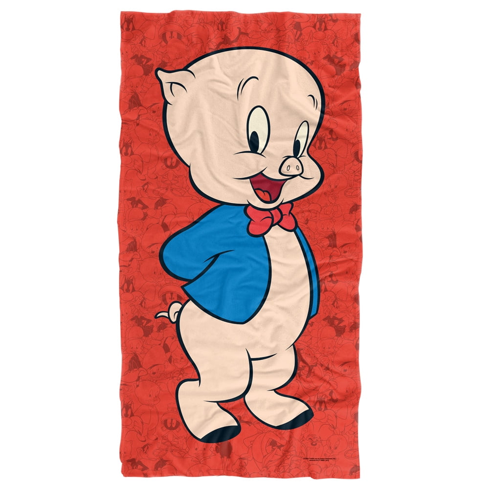 Looney Tunes Beach Towel, 30"x60" Porky Pig Character Beach Towel ...