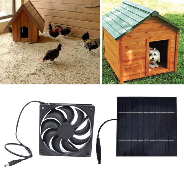 wolftale Solar Powered Panel Fan Outdoor Ventilation Fans for Sheds ...