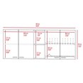 JERFIT White Wall Mount Cabinet with Doors & Shelves, Modern Kitchen or ...