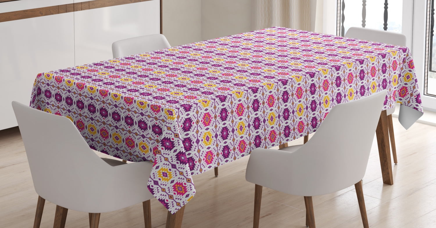 Ambesonne Guatemalan Tablecloth Rectangular Table Cover, Tribal ...