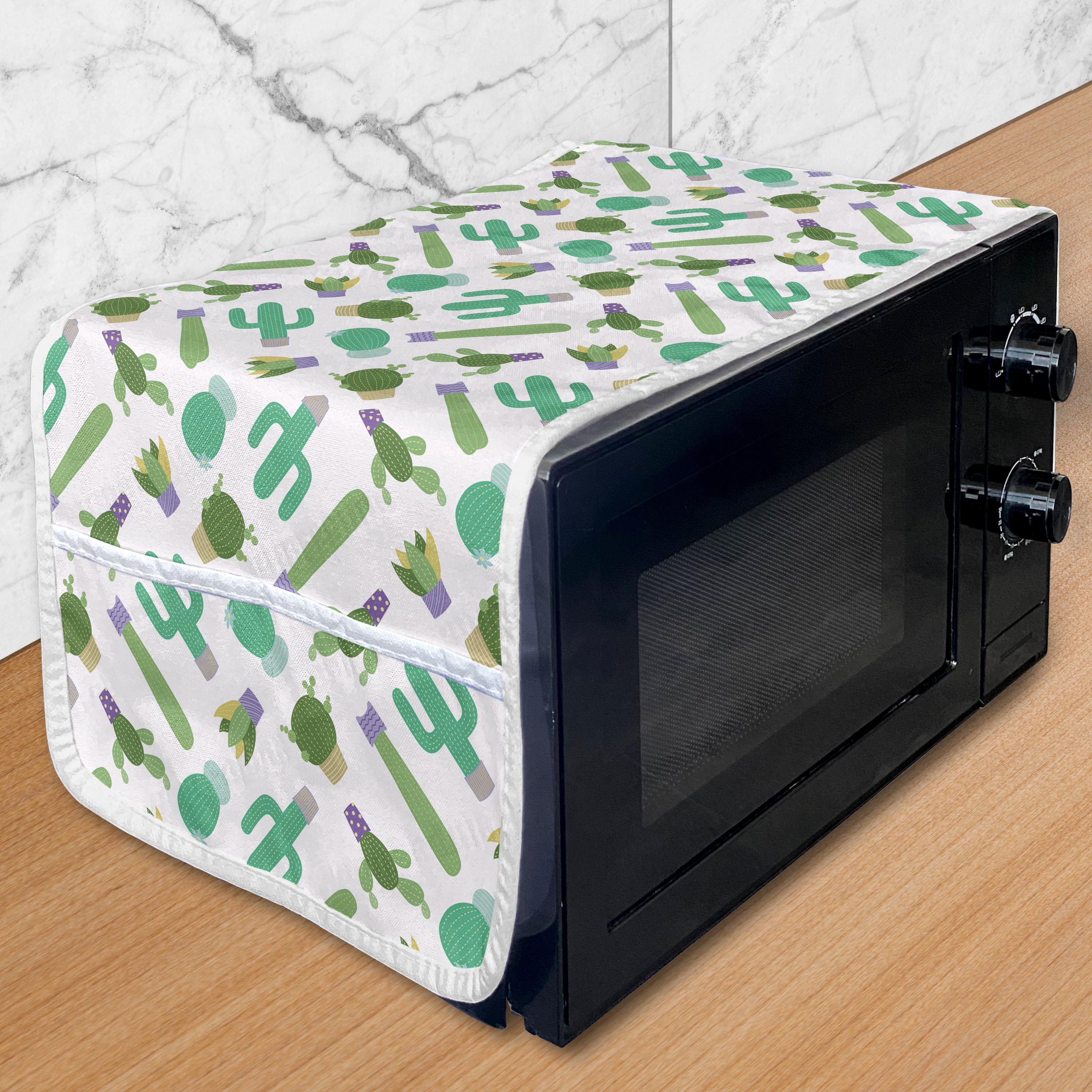 Cactus Microwave Oven Cover, Upside down Plants Graphic Design ...