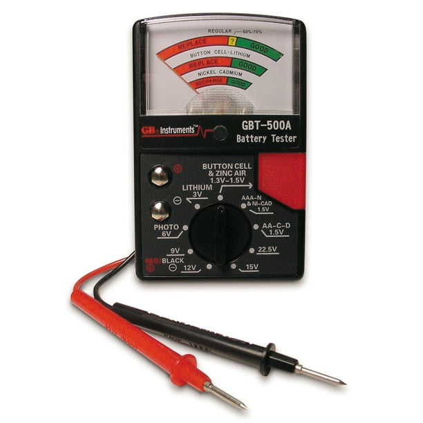 Gardner Bender GBT-500A Analog Battery Tester, Batteries 1.5V to 22.5V ...