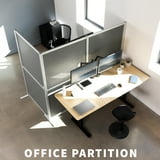 VIVO L-Shaped, 3 PET Panels, Modern Desk Partition & Office Cubicle ...