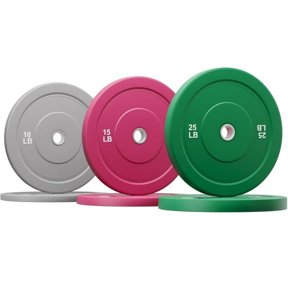 10/15/25 lb Colored Bumper Weight Plates Olympic Weight Plate Set ...