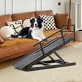 MOPHOTO Adjustable, Foldable Pet Ramp for Dogs & Cats, Car Paw Friendly ...