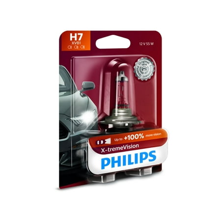 Philips H7 X-tremeVision Upgrade Headlight Bulb with up to 100% More ...