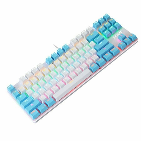 PEACH K100 Mechanical Gaming Keyboard 87 Keys Game Anti-blue Color ...