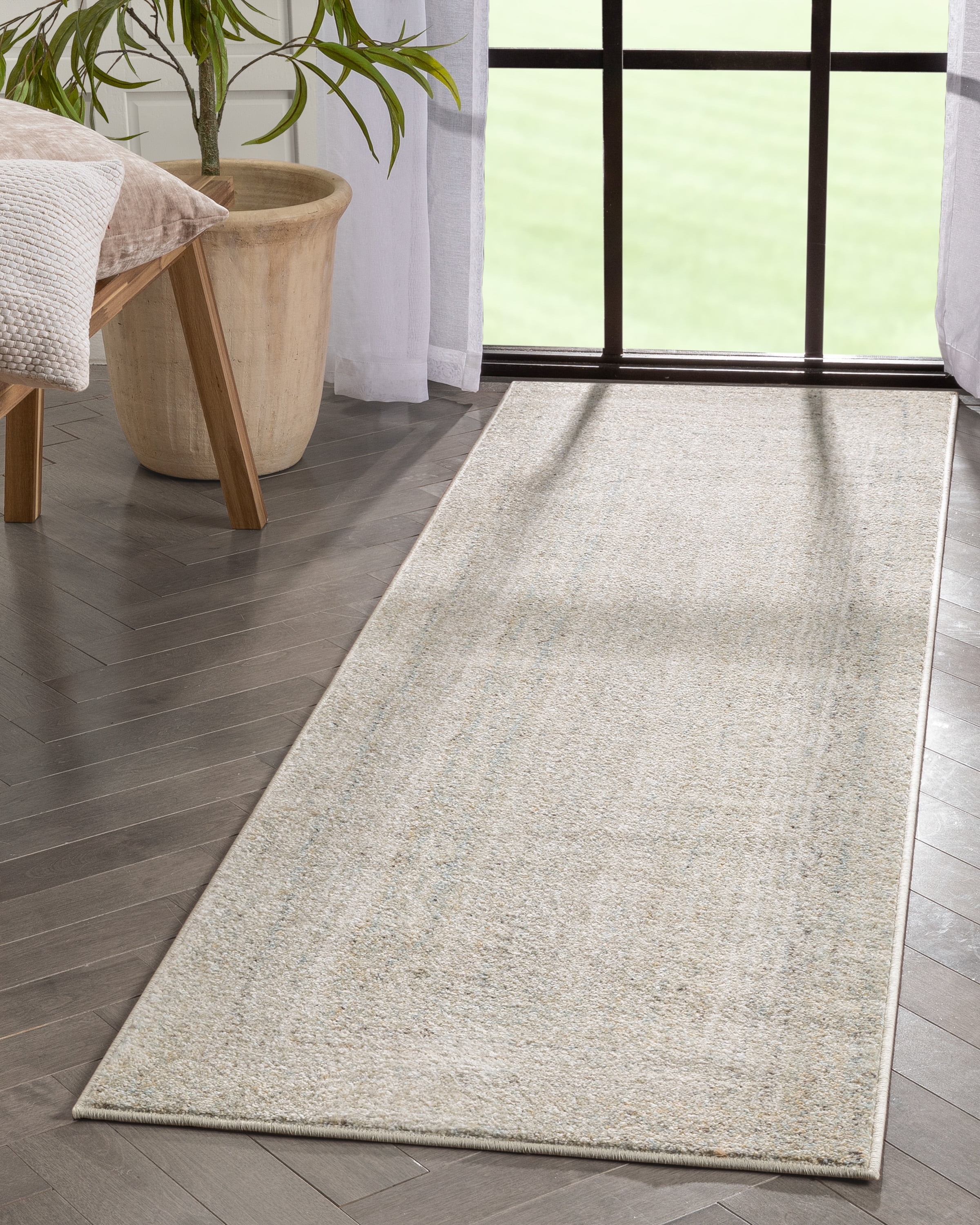 Well Woven Raggi Vintage Ivory Green Chindi Braided Pattern Runner Rug ...