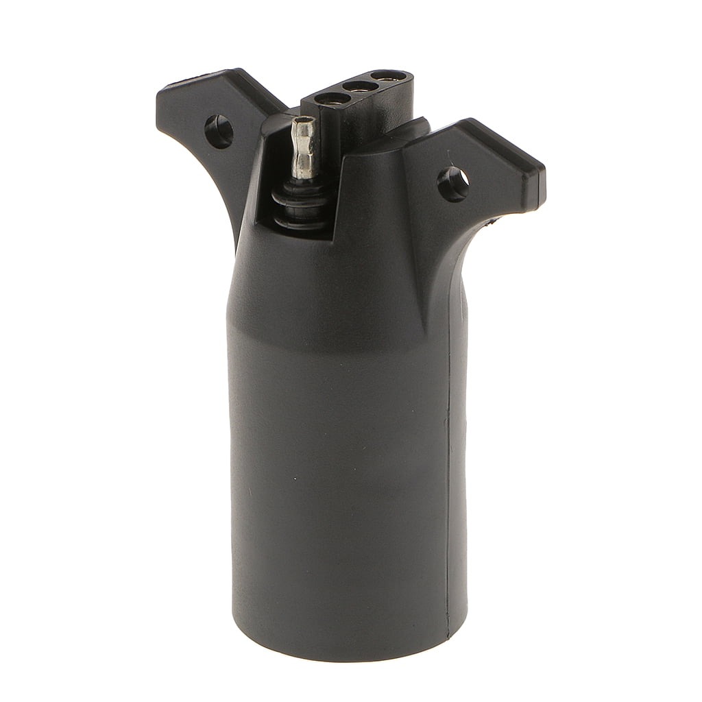 Round to 4 Pin Flat Trailer Connector Plug for Boat RV - Walmart.com