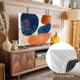 Abstract Graffiti TV Dust Cover 55 Inch, Vintage Orange Blue Dot round ...