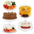 7Penn Acrylic Cake Stand with Dome Lid - 12in Serving Platter and Punch ...