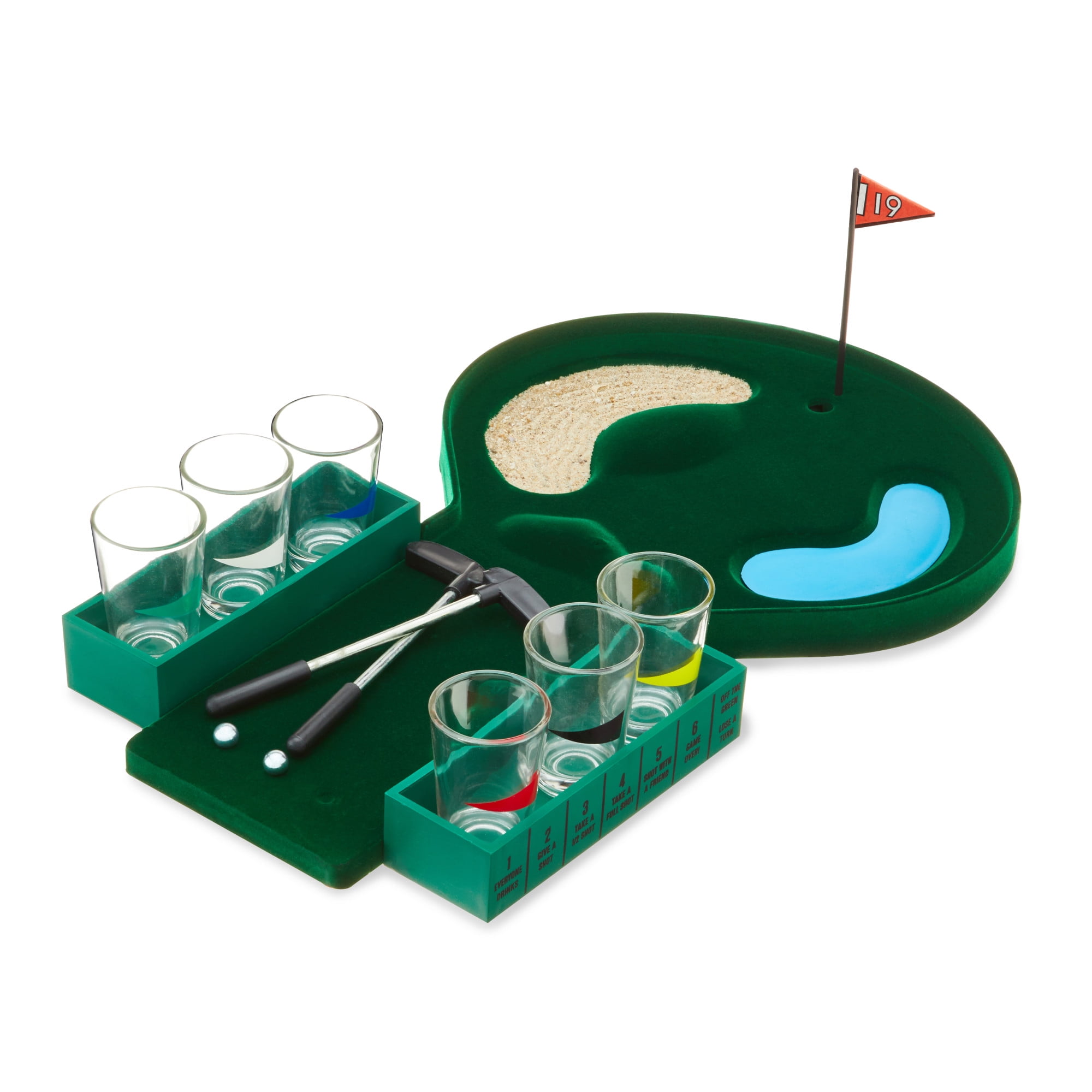 Foster & Rye Putt & Shot Glass Game Mini Golf Adult Party Drinking Game ...