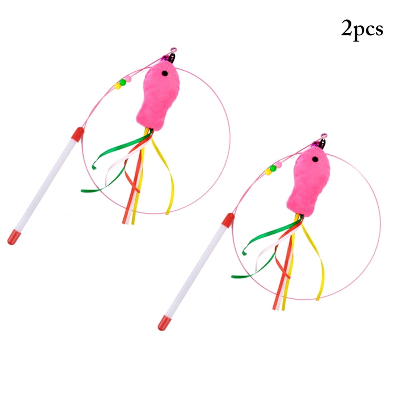 Click here for Nobrand 2pcs Cat Teaser Steel Wire Bell Plush Fish... prices