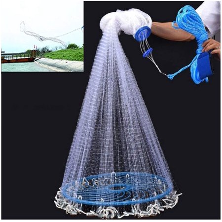 Fishing Cast Net,American Hand Throw Fish Nets Casting Sinker Net Bait ...