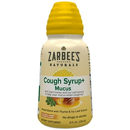 Zarbee's Naturals Cough Syrup + Mucus with Dark Honey- Herbal Blend ...