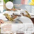 Cow Animal Full Duvet Cover Set, Yellow Sunflower Farmhouse Daisy ...