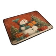 Cute Snowman with Gifts Bathroom Shower Curtain Set with Floor Mat and ...