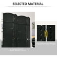 HOMCOM 4 Panel Room Divider Freestanding Folding Privacy Screen Black ...