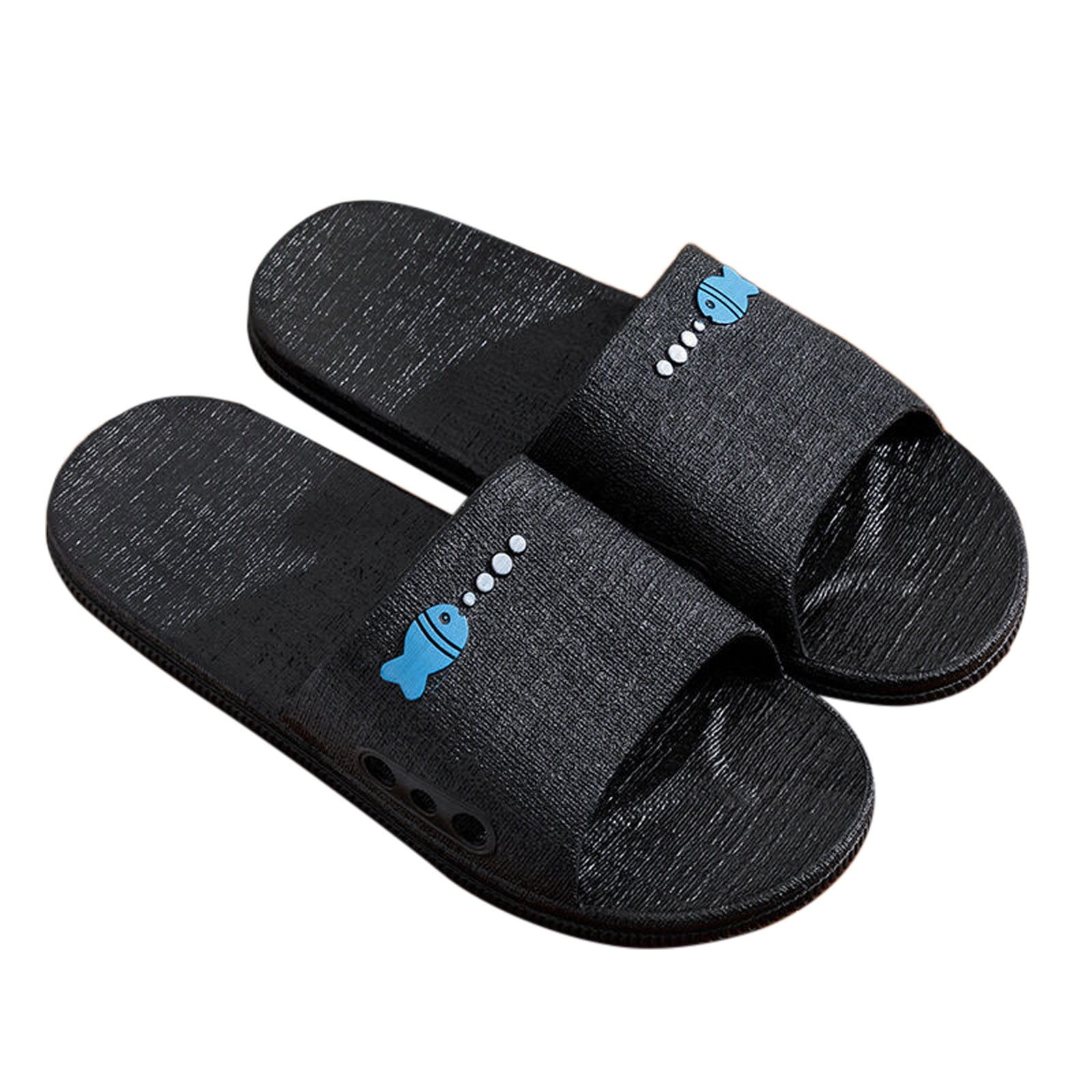 PEASKJP Men's Slide Sandals Non Slip Soft Thick Memory Foam Slide ...