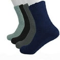 Glory Max Men's Soft Cozy Fuzzy Socks Non-Skid Solid Fluff Plush Home ...