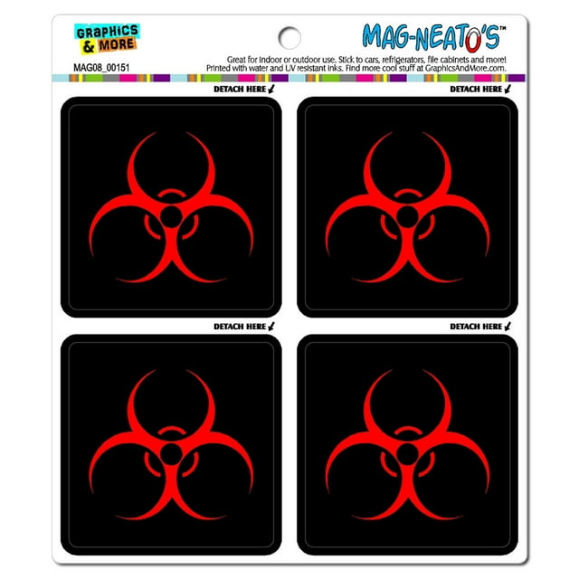Biohazard Warning Symbol MAG-NEATO'S(TM) Car/Refrigerator Magnet Set ...