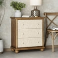 COZAYH Rustic 3-Drawer Dresser, Vintage French Country Nightstand ...