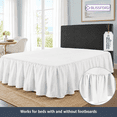 White Bed Skirt King Size 21 Inch Drop - With Split Cornerston Blend ...