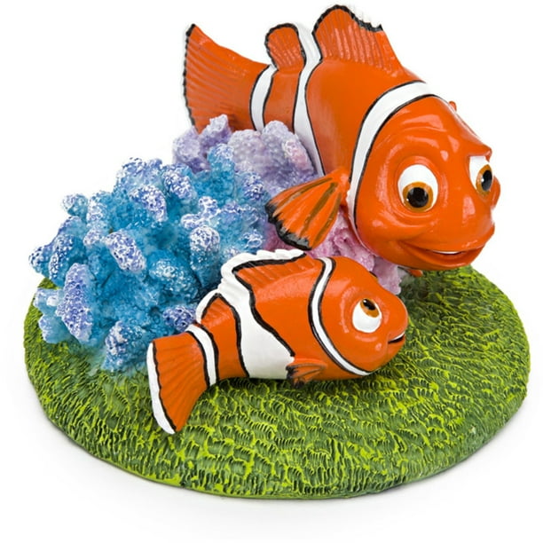 Penn-Plax Finding Nemo Resin Ornament for Aquariums, Nemo and Marlin, 4 ...