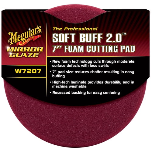 Meguiar's Soft Buff 2.0 Foam Cutting Pad, 7 Meguiar's Soft Buff 2.0 Foam Cutting Pad, 7