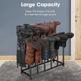 Yescom Portable 6-Pair Boot Rack, Black Metal Organizer, Easy to ...