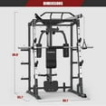 Sunhome Smith Machine, 2000LBS Power Cage Squat Rack, Cable Crossover ...