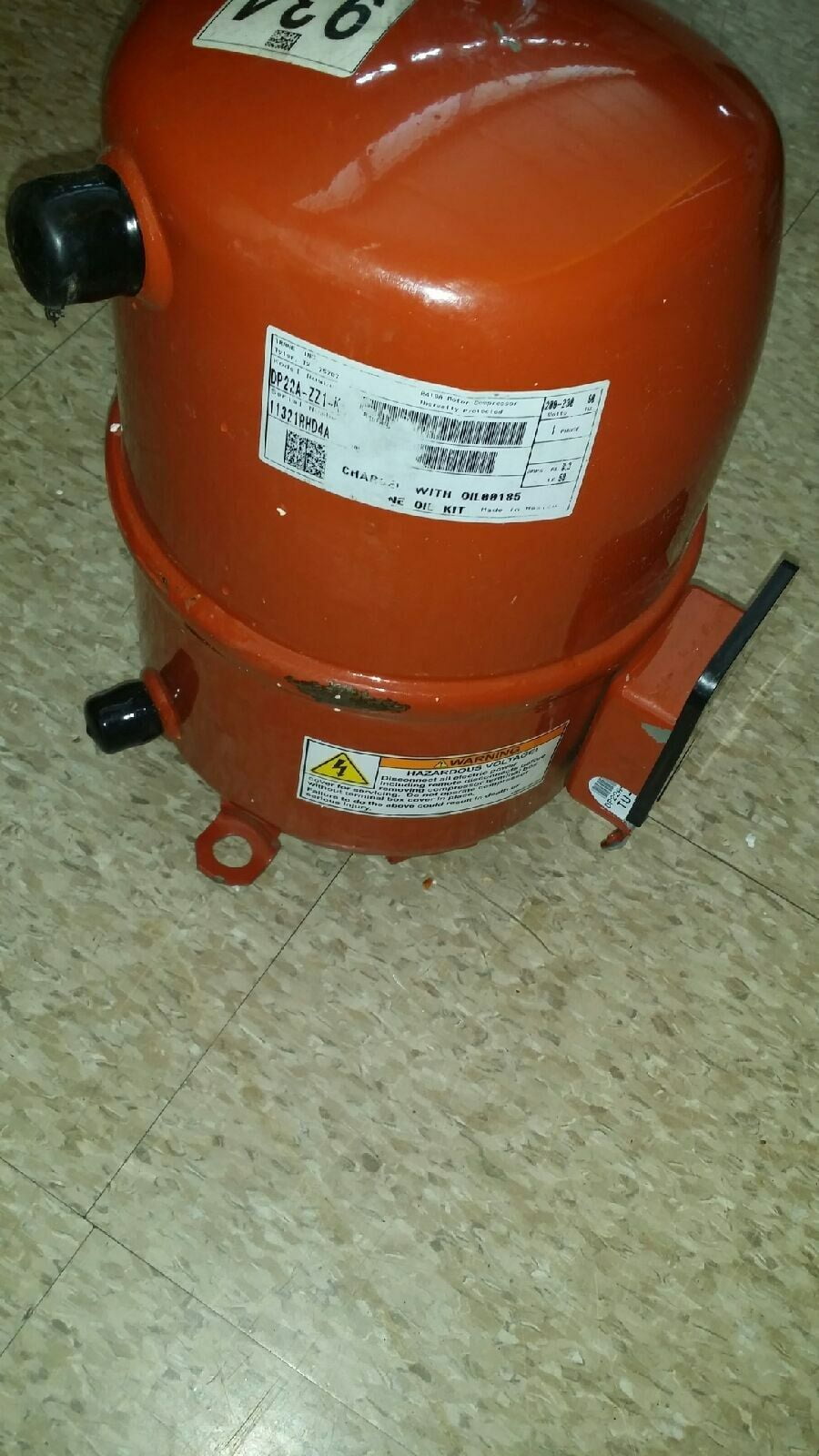 Trane COM09525 Reciprocating Compressor ,DP22A-ZZ1-KA, 200-230/60/1 ...