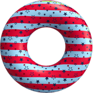 Swimline Large 36" Inflatable Patriotic American Flag Pool Tube Float ...