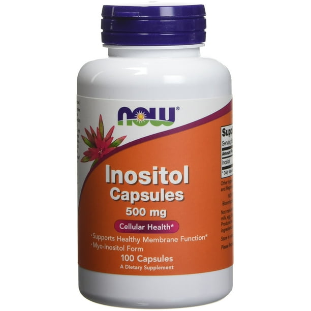 Inositol 500mg 100 Capsules (Pack of 2) - Walmart.com - Walmart.com