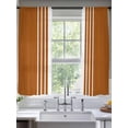 Burnt Orange White Stripe Semi Sheer Curtains 72 Inch Length 2 Panels ...