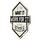 Work For It Rustic Embossed Metal Sign - Walmart.com