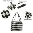 Black and off-white checkerboard pattern handbag Ladies Shoulder Bag ...