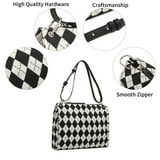 Black and off-white checkerboard pattern handbag Ladies Shoulder Bag ...