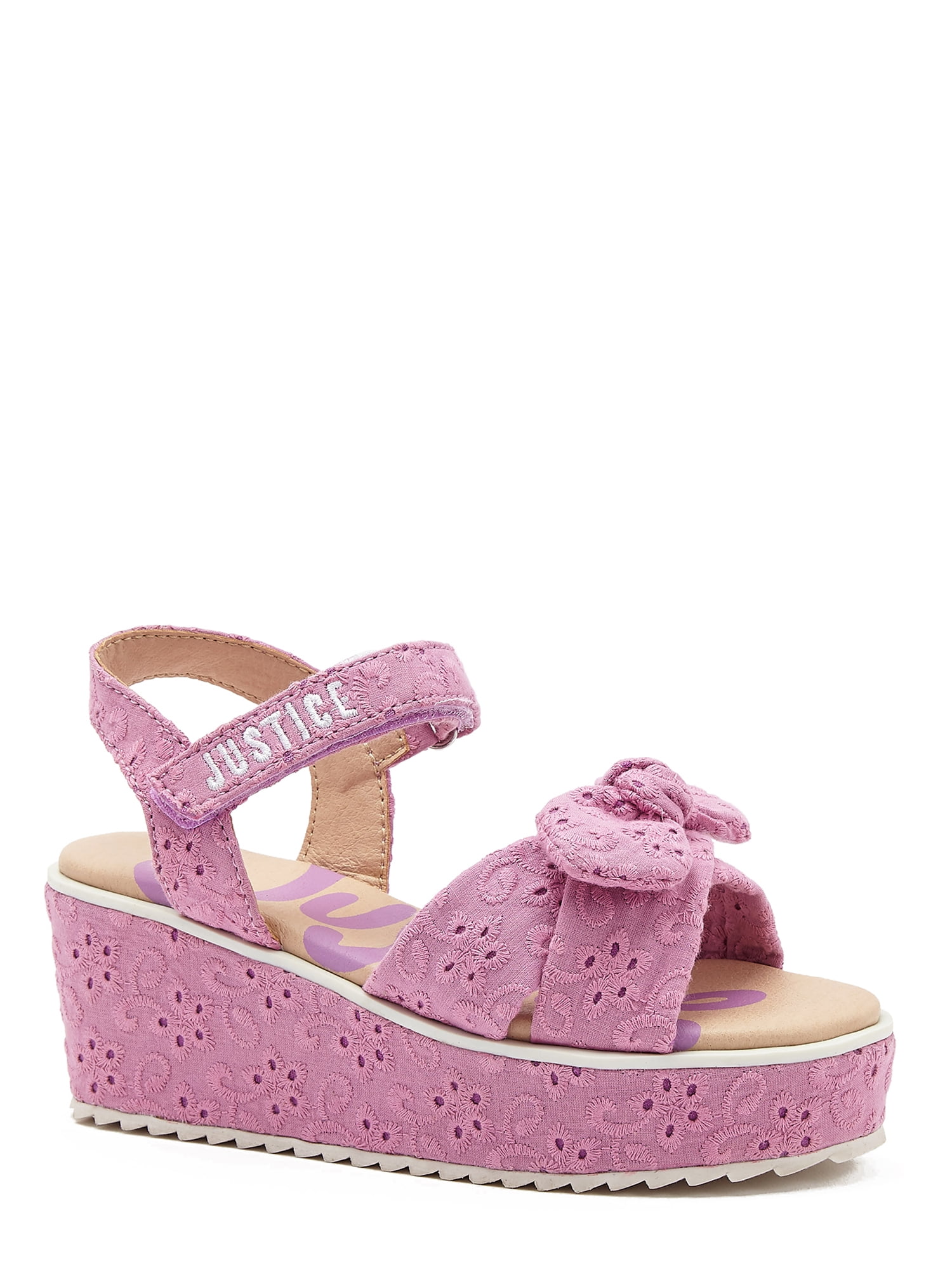 Justice Girl's Wedge Sandal, Sizes 13-6 - Walmart.com