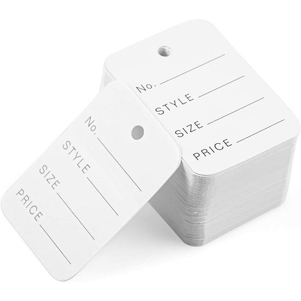 Nicunom 2000 PCS Price Tags, 1.97" x 1.38"Clothing Tags, White ...