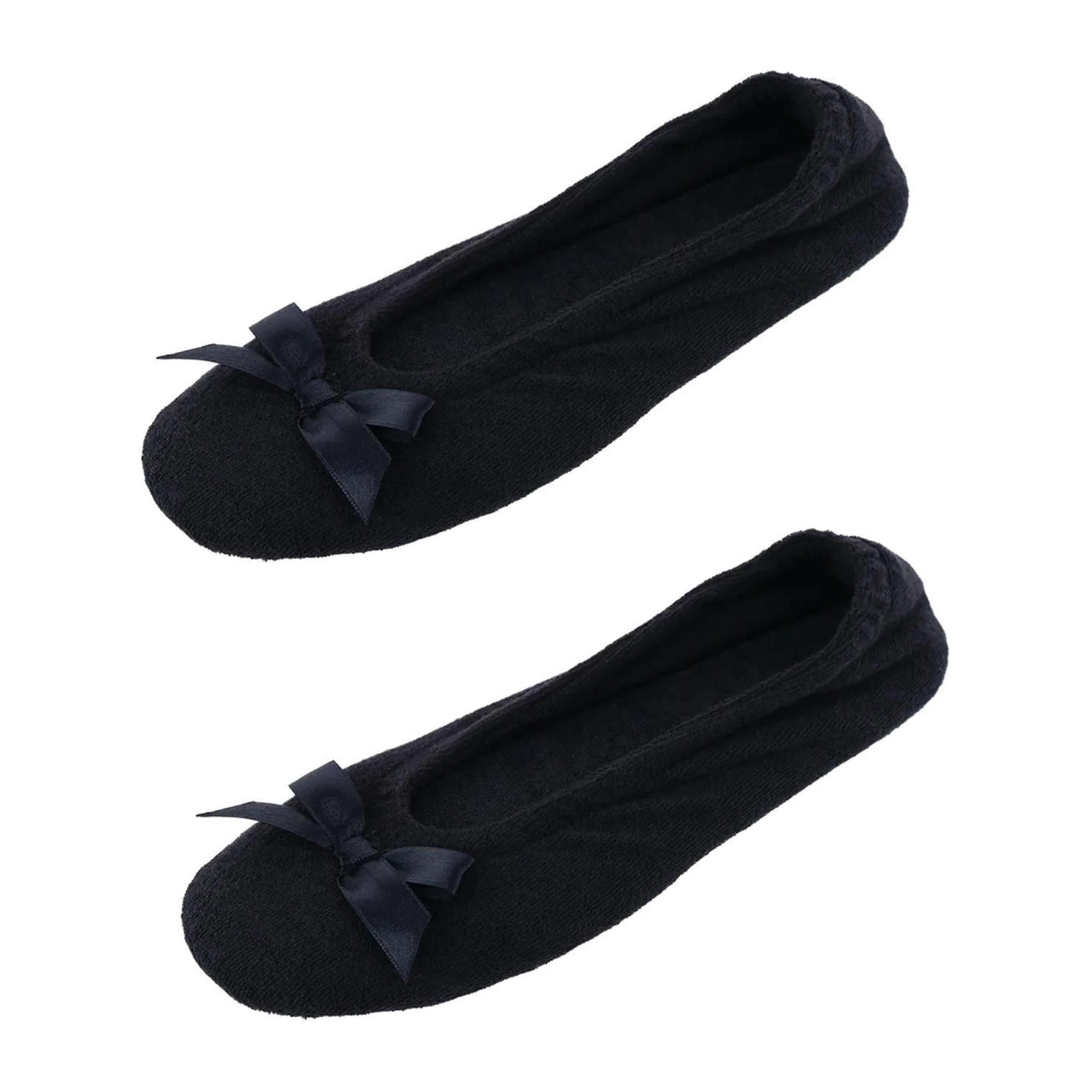 Click here for Ctm Terry Ballerina Slipper House Shoe (Pack Of 2)... prices