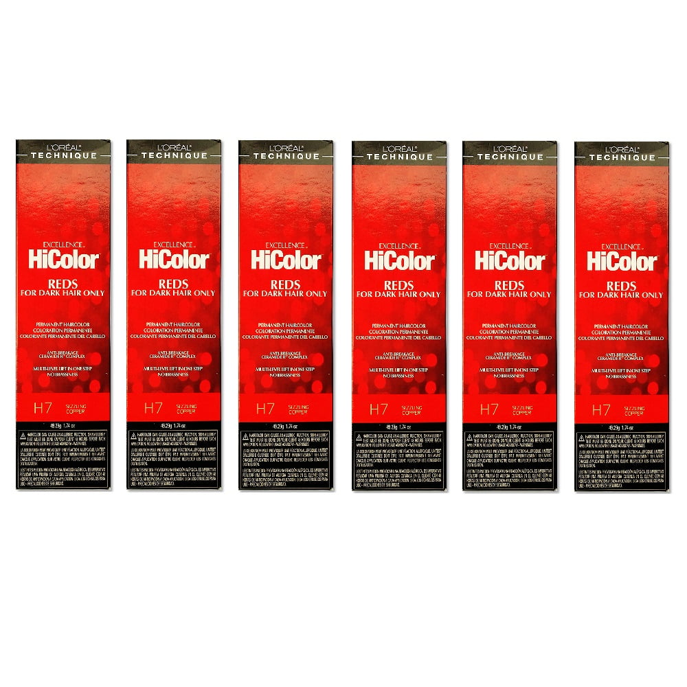 Loreal Excellence Hicolor H7 Sizzling Copper Permanent Tint Hc 05107