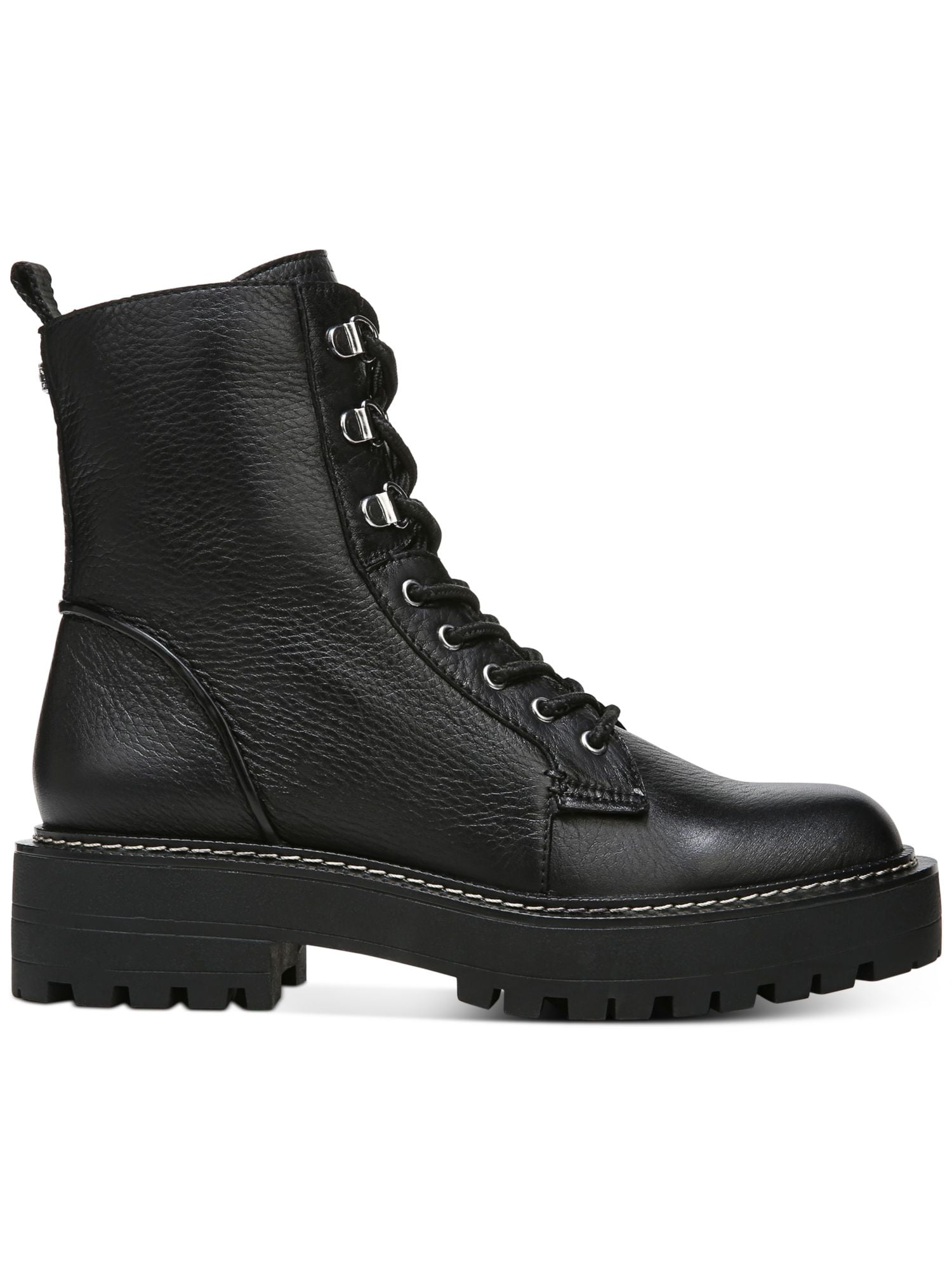 SAM EDELMAN Womens Black Lace 1" Platform Water Resistant Lug Sole Lue ...