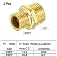 Uxcell 1/2PT to 3/8PT Male Thread Hex Extension Reducing Connector Pipe Fitting, 2Pack - Walmart.com
