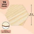 Bright Creations Unfinished Wooden Hexagon Cutouts for Crafts 3.27x4 ...