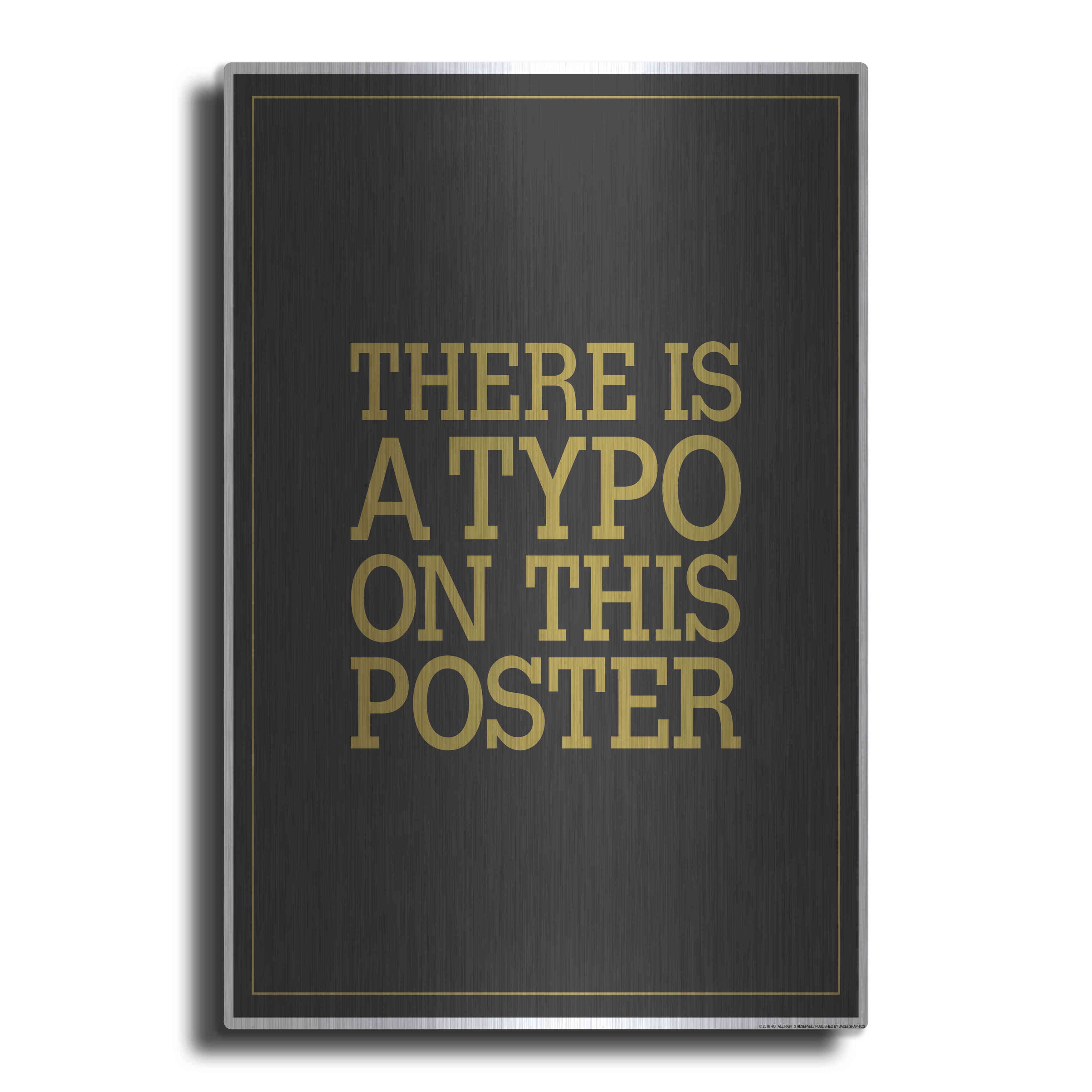 Luxe Metal Art 'Typo' by JJ Brando, Metal Wall Art, 24"x36" - Walmart.com